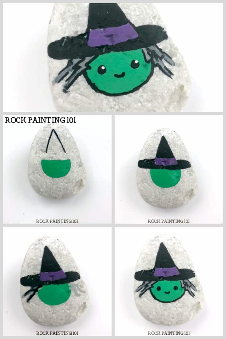 How to make fun witch rocks this Halloween | Rock Painting 101