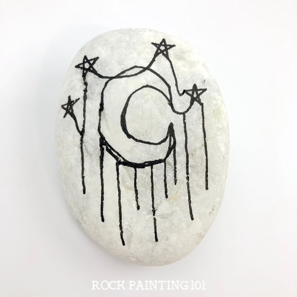 Hot to paint dreamy moon rocks with Zendangles | Rock Painting 101