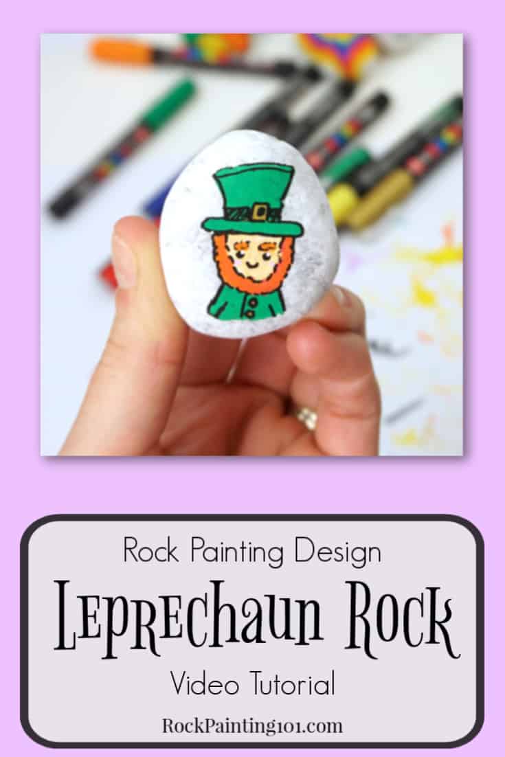 How to paint a leprechaun rock | Rock Painting 101