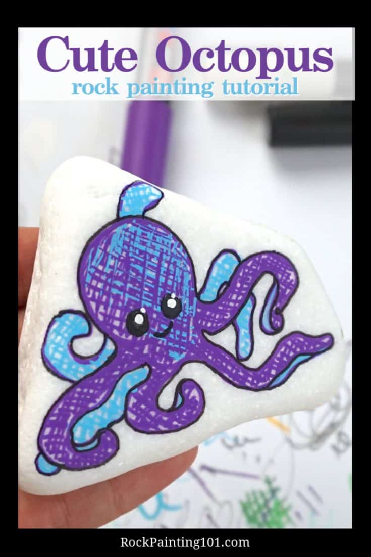 How to paint an octopus onto a rock | Rock Painting 101
