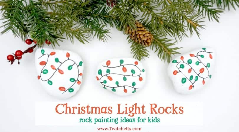 9 easy ideas for Christmas lights painted on rocks | Rock Painting 101