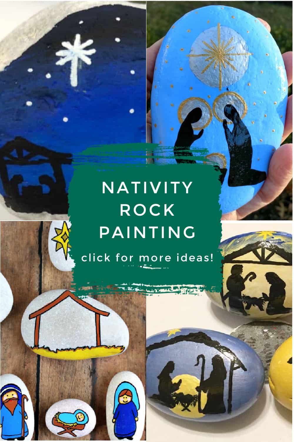 15 Nativity painted rocks: Easy rock painting ideas. | Rock Painting 101